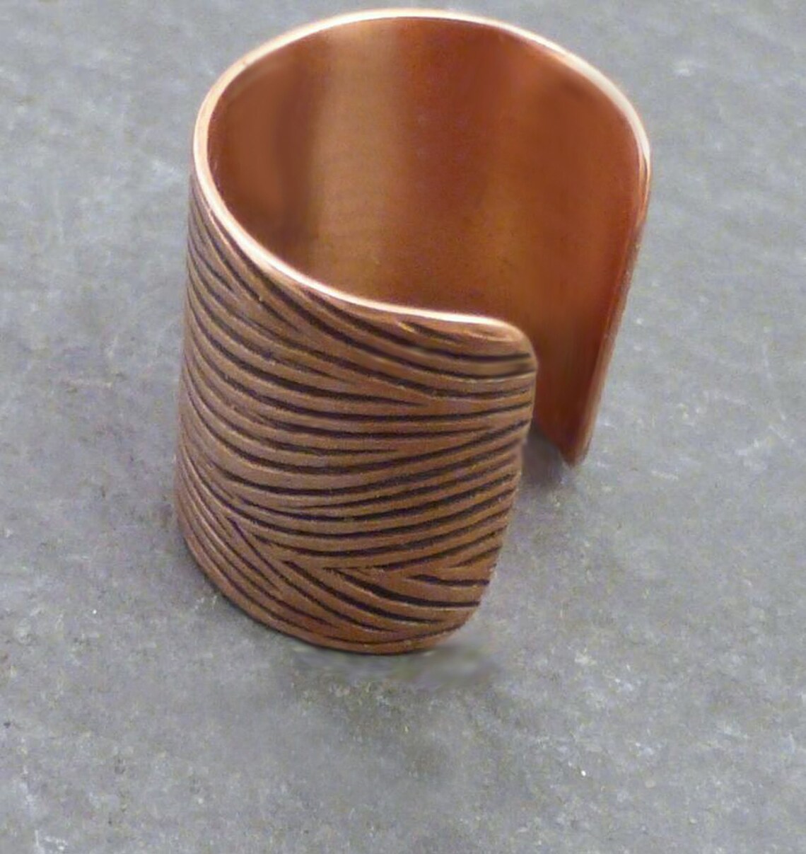 WAVY COPPER EARCUFF Very Wide Wave Handmade Ear Cuff Band - Etsy