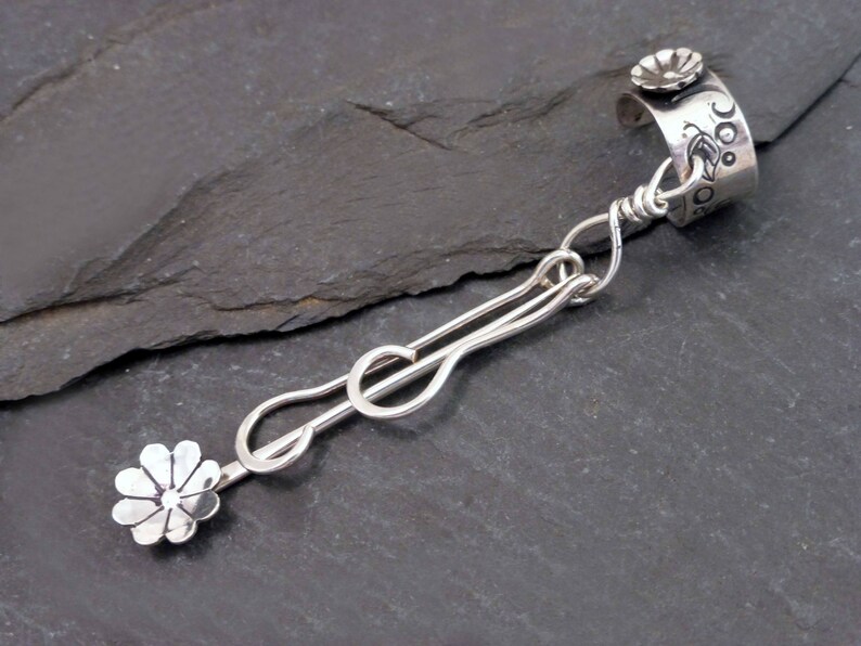 SPRING BOUQUET Ear Cuff Handcrafted Sterling Silver 925 - Etsy