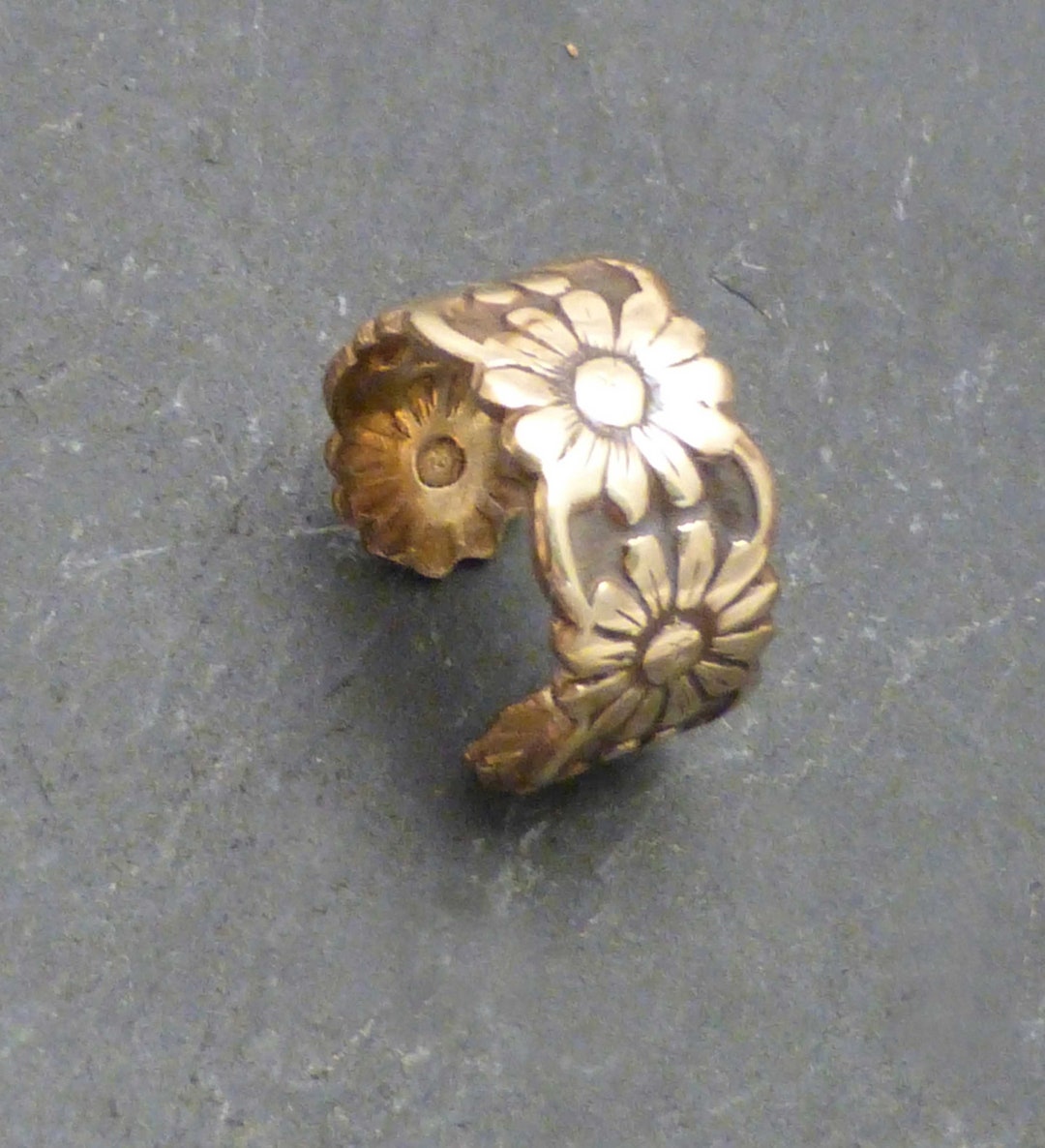 DAISY CHAIN EARCUFF Golden Brass Flower Ear Cuff Band - Etsy