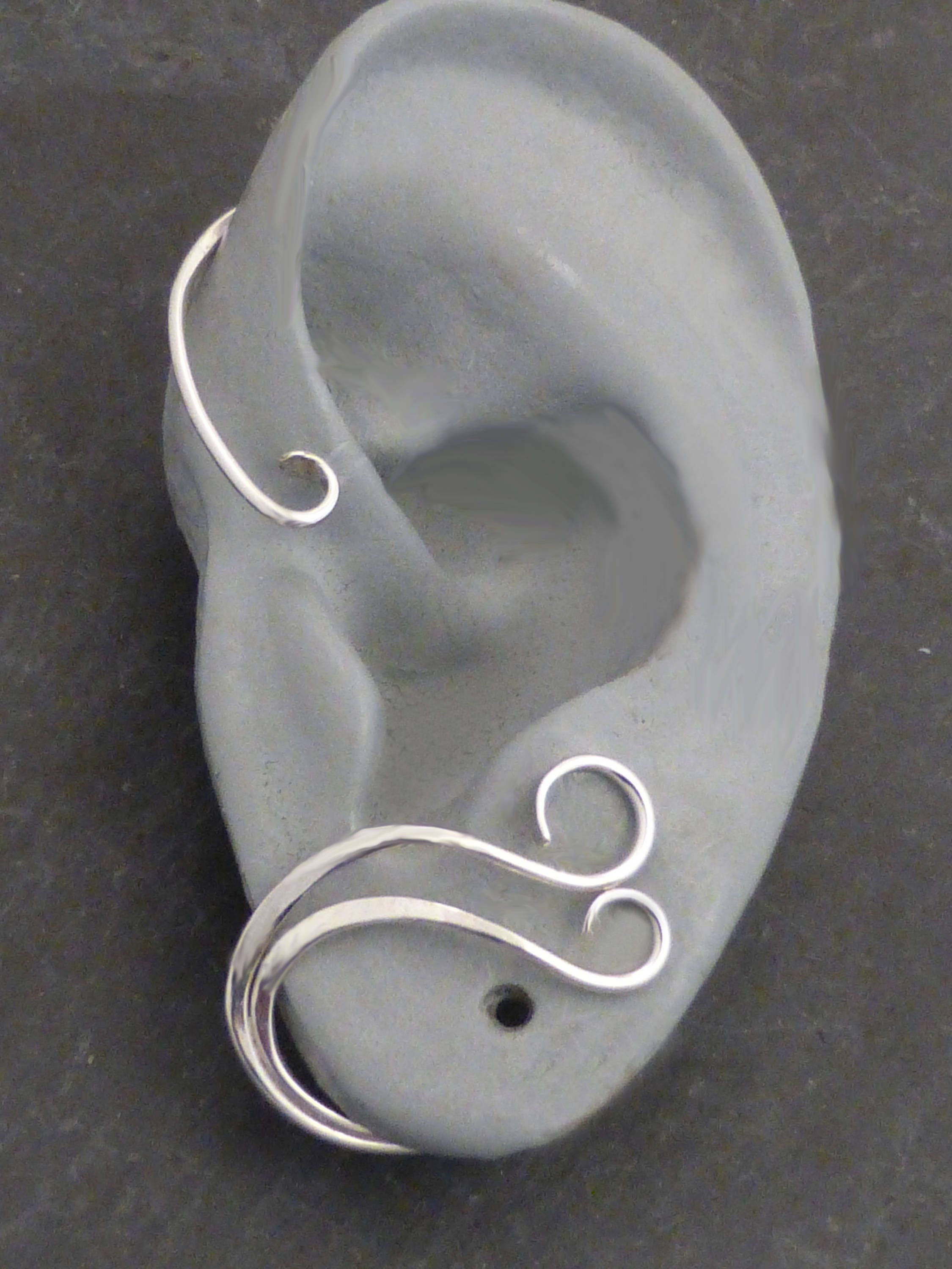 WAVES EAR WRAP Sleek Minimalist Sterling or Brass | Etsy