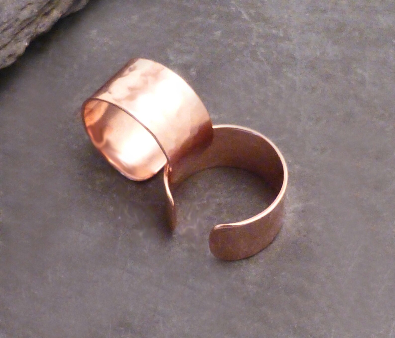 COPPER EARCUFF PAIR Two Medium Hammered Copper Ear Cuff Bands - Etsy