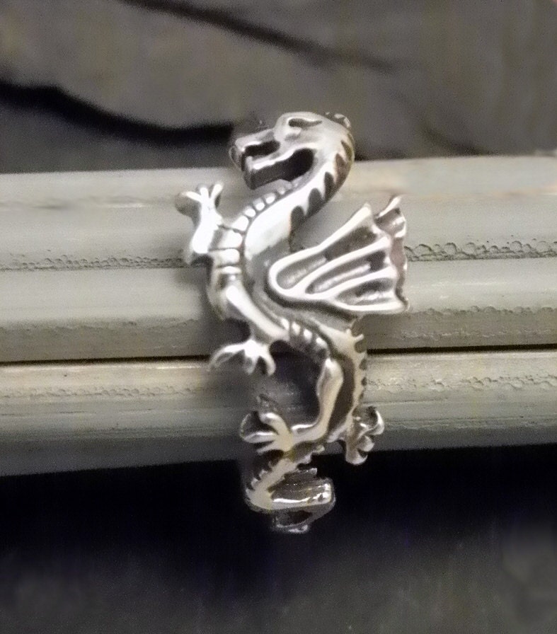 DRAGON RING 925 Sterling Silver Handcrafted Fantasy Ring - Etsy