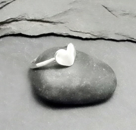 Sterling Silver Small Heart Ring SWEET HEART - Etsy