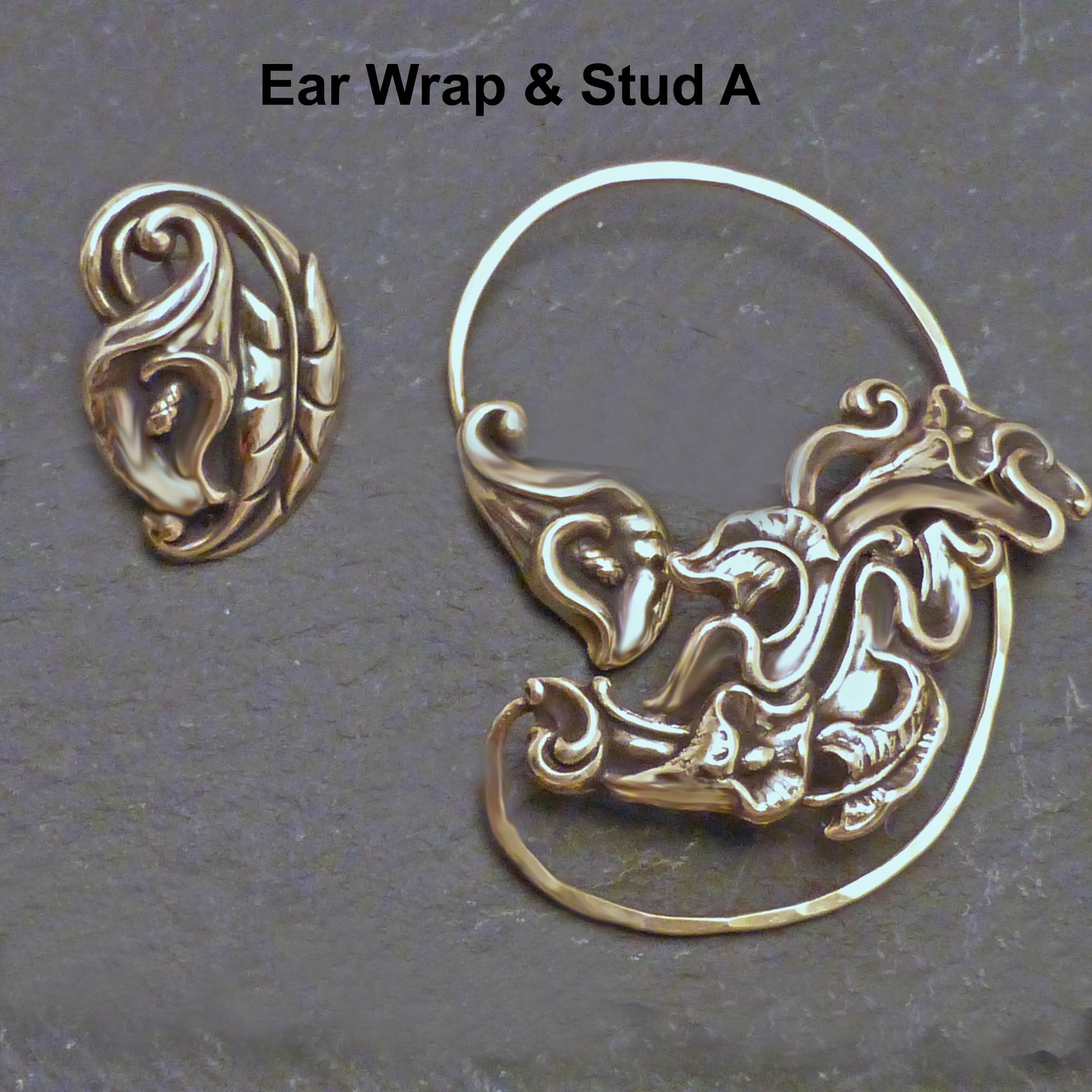 Calla Lily Brass Ear Wrap: Art Nouveau Floral Ear Cuff - Etsy
