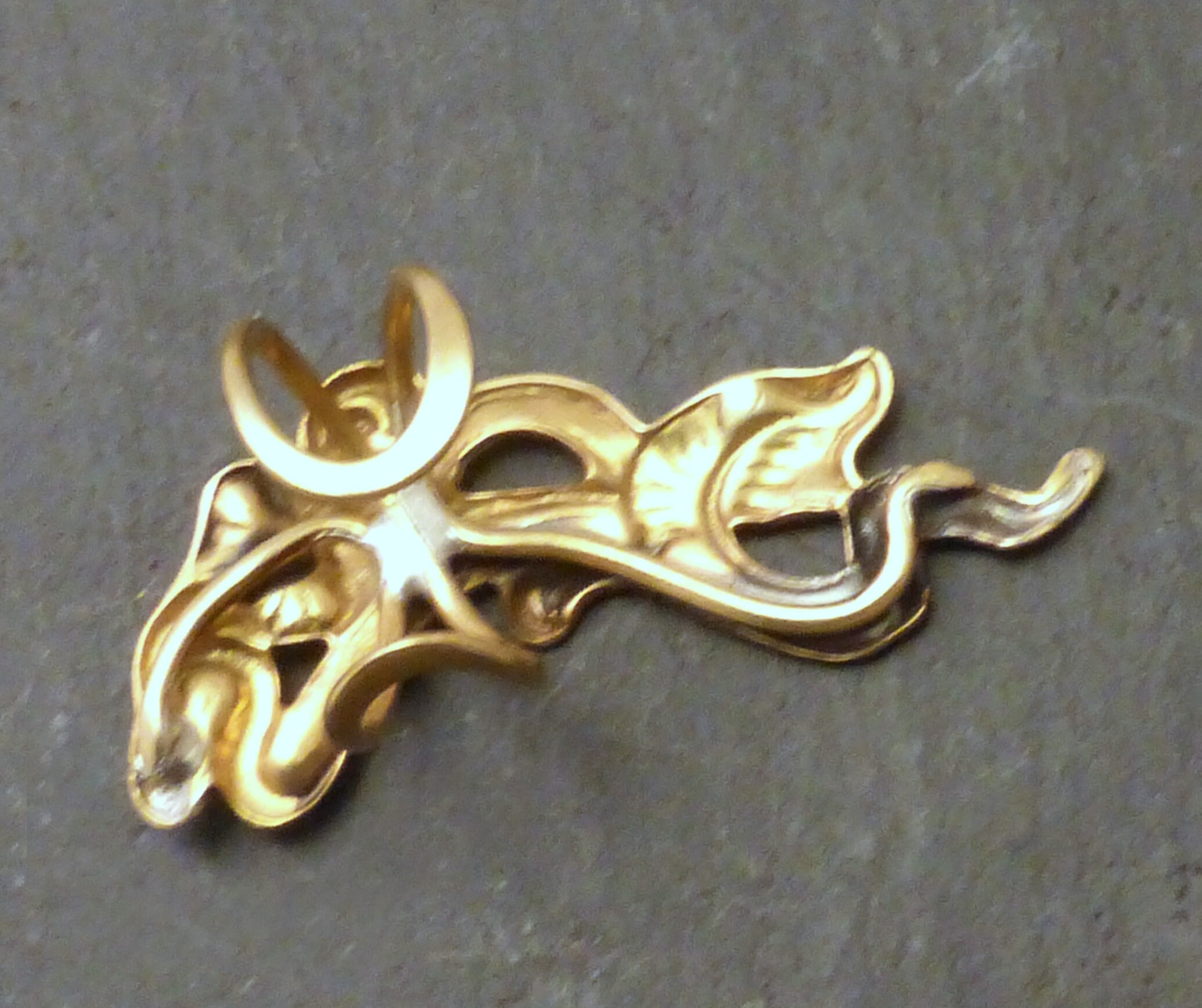 GOLDEN CALLA Earcuff - Art Nouveau Brass Flower Swirly Ear Cuff for ...