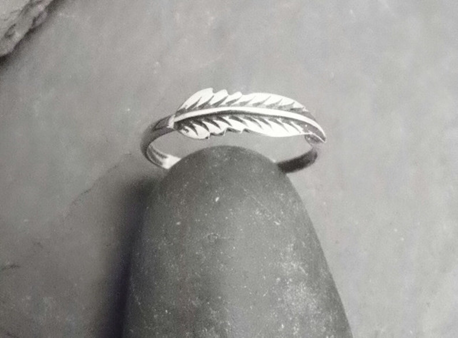 FEATHER RING Handcrafted Sterling 925 Silver - Etsy