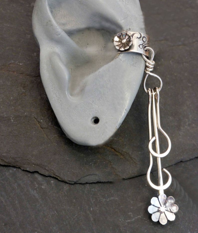 SPRING BOUQUET Ear Cuff Handcrafted Sterling Silver 925 - Etsy