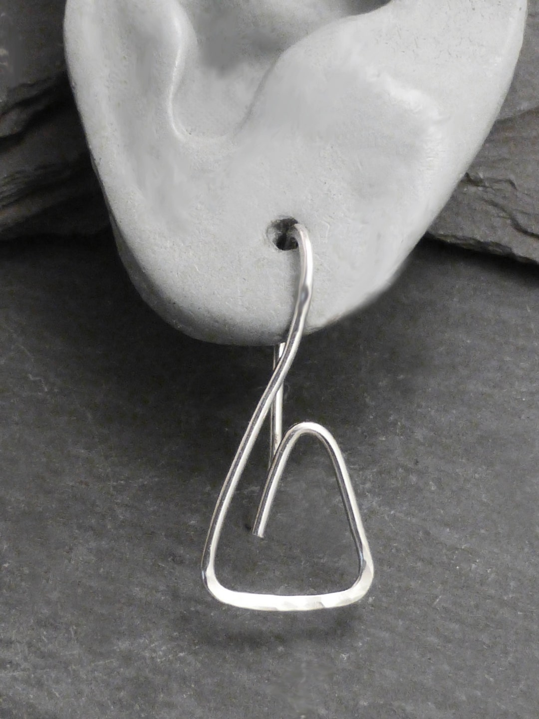 TRIANGLES Minimalist Sterling Earrings - Handcrafted 925 Silver - Etsy