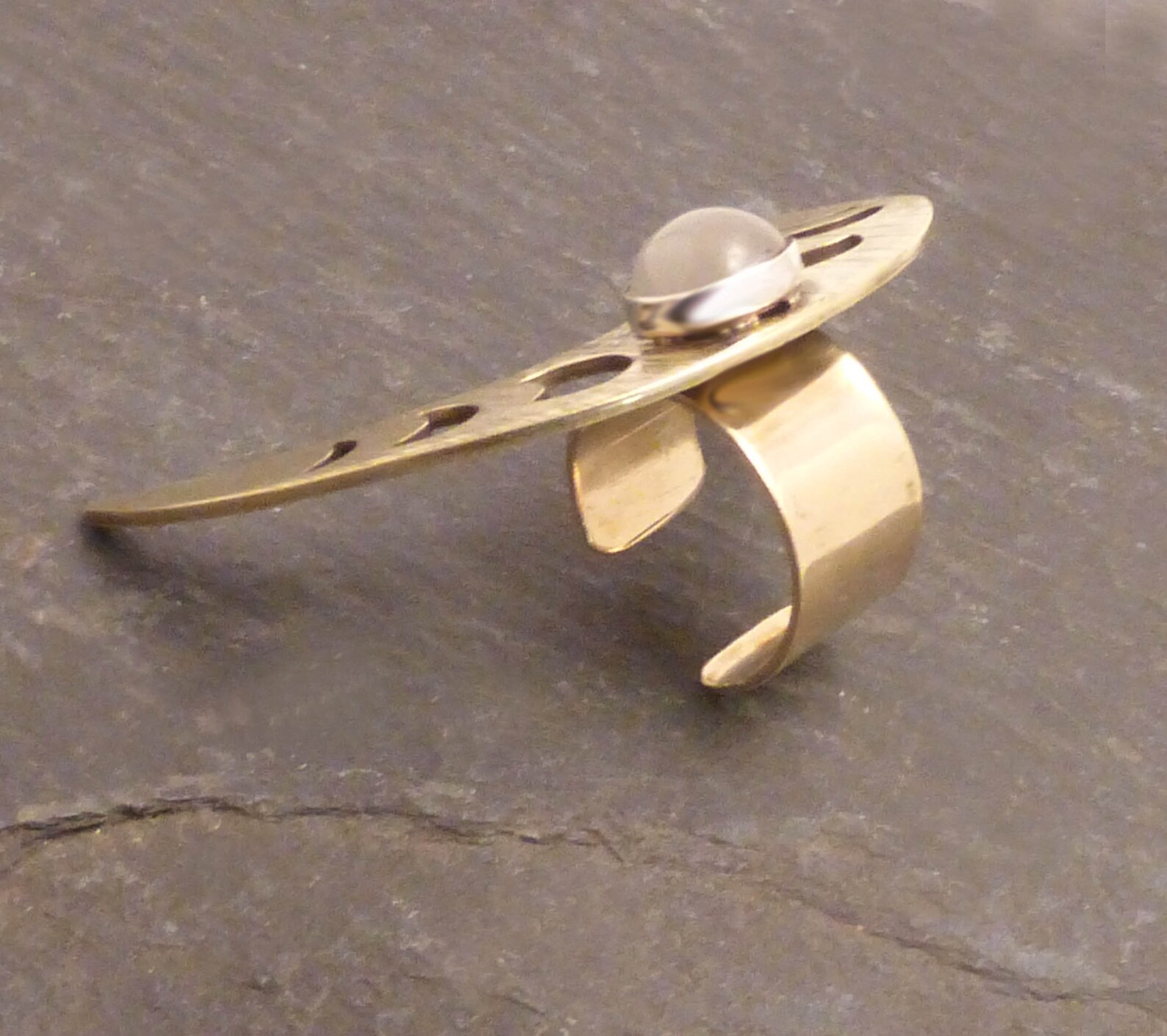 Moon Phases FULL MOON Ear Cuff Handcrafted Moonstone Ear Wrap - Etsy