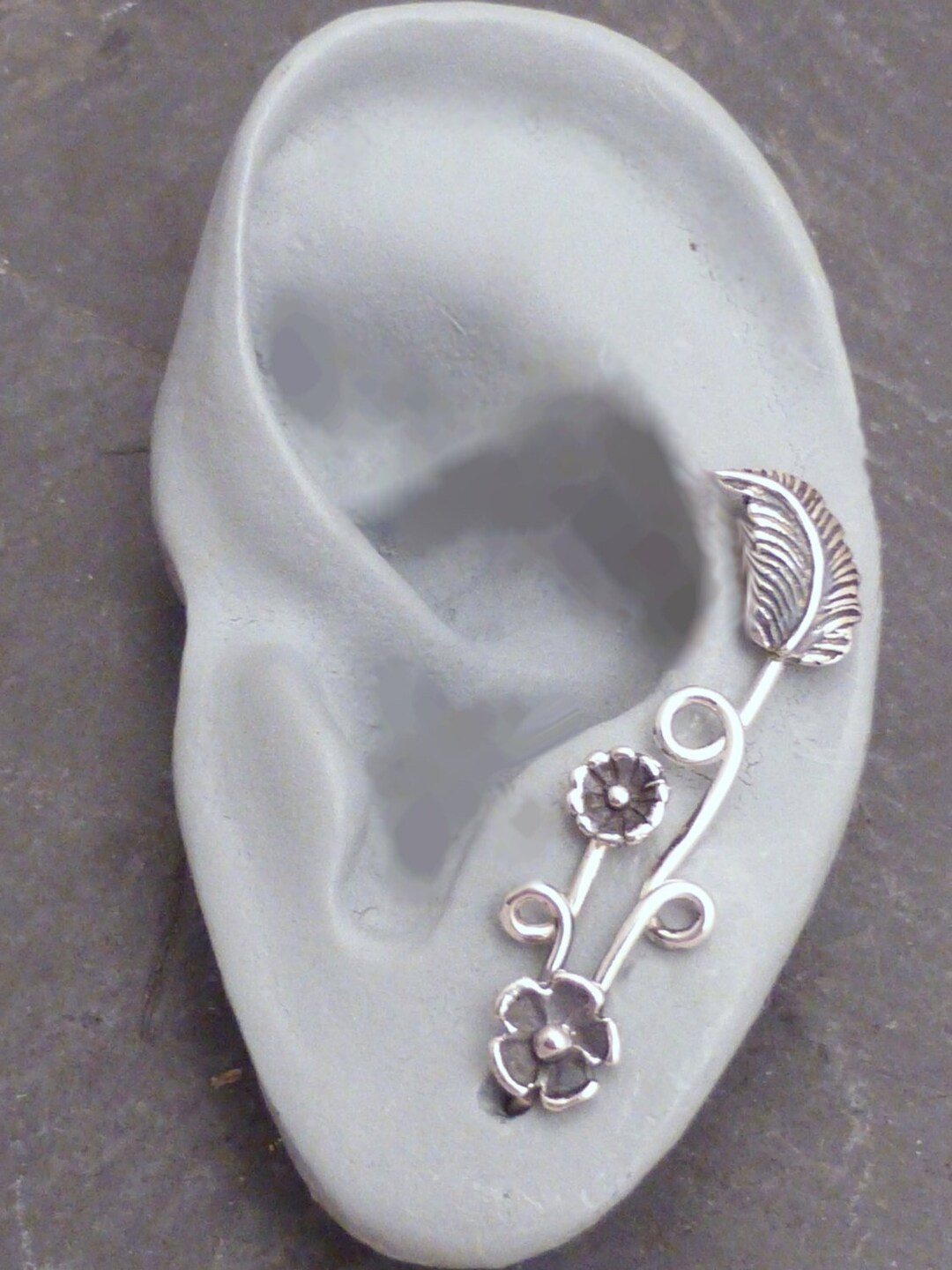 EDEN EAR PIN Earrings Pair 2 Sterling 925 Silver Ear Sweeps Unique ...
