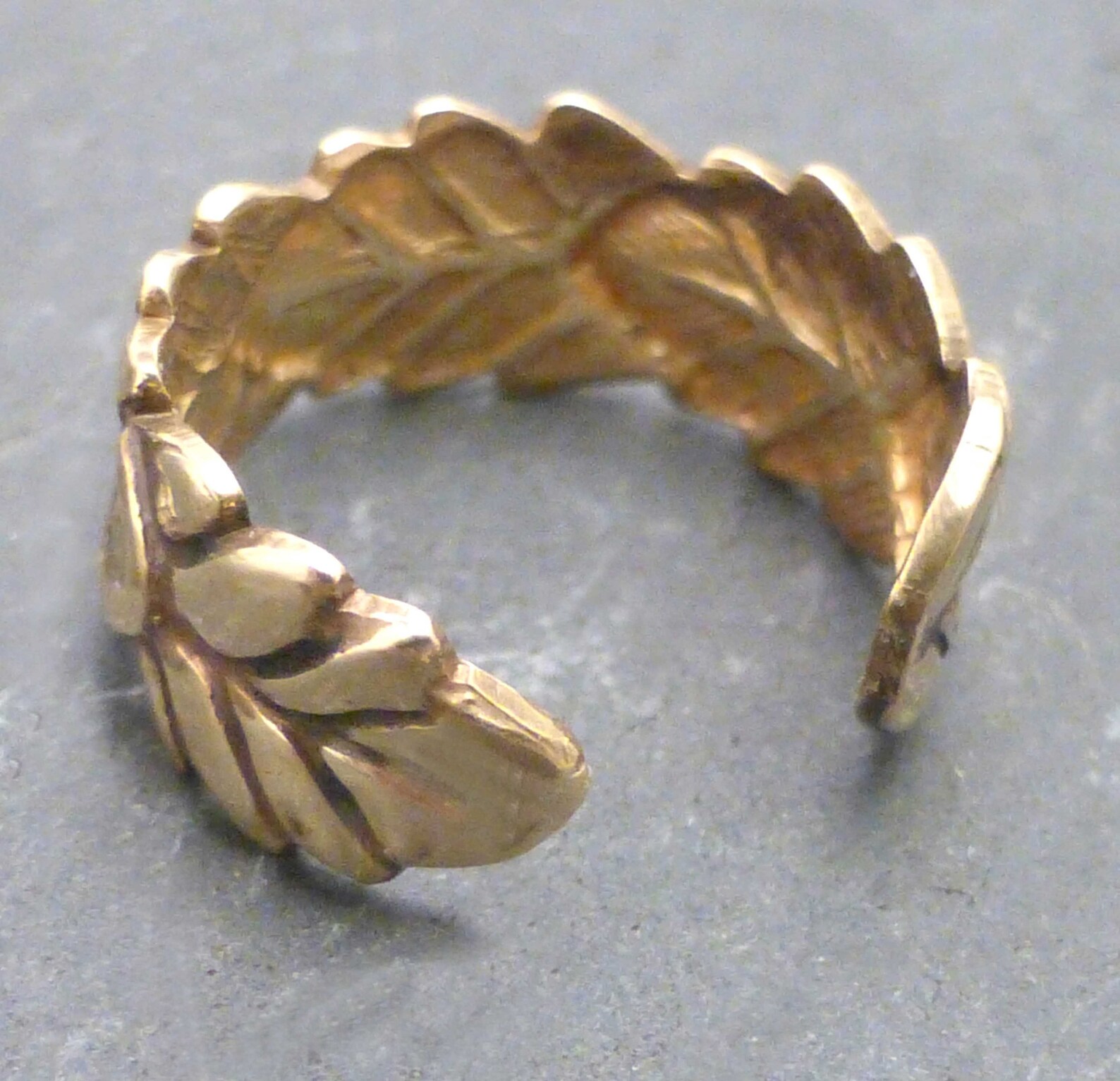 LEAFY EAR CUFF Handcrafted Brass Leaf Earcuff Band | Etsy