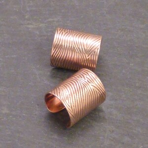 WAVY COPPER EARCUFF Pair - 2 Very Wide Wave Handmade Ear Cuff Bands - Etsy