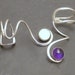 AMETHYST EAR CUFFS Sterling Silver Spiral Amy Ear Cuff Pair - Etsy