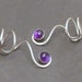 AMETHYST EAR CUFFS Sterling Silver Spiral Amy Ear Cuff Pair - Etsy