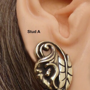 Calla Lily Brass Ear Wrap: Art Nouveau Floral Ear Cuff - Etsy