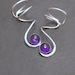 AMETHYST EAR CUFFS Sterling Silver Spiral Amy Ear Cuff Pair - Etsy