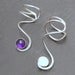 AMETHYST EAR CUFFS Sterling Silver Spiral Amy Ear Cuff Pair - Etsy