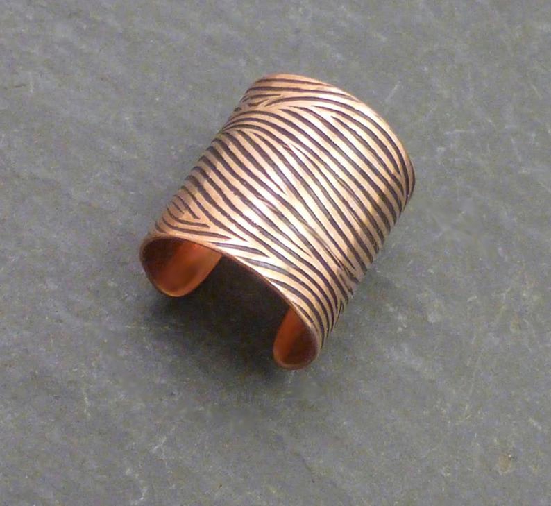WAVY COPPER EARCUFF Very Wide Wave Handmade Ear Cuff Band - Etsy