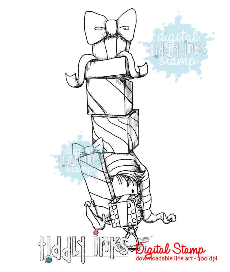 Elf Delivery Service 6 Digital Stamps - Etsy