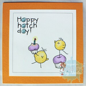 Happy Hatch Day Birds | Digital Stamps - Etsy