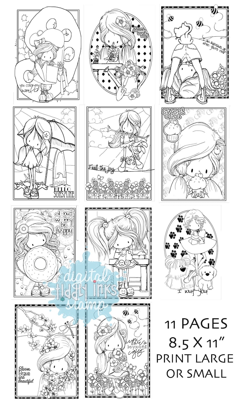 Colorful Life | Digital Coloring Book | Printable | Adult or Kid - Etsy