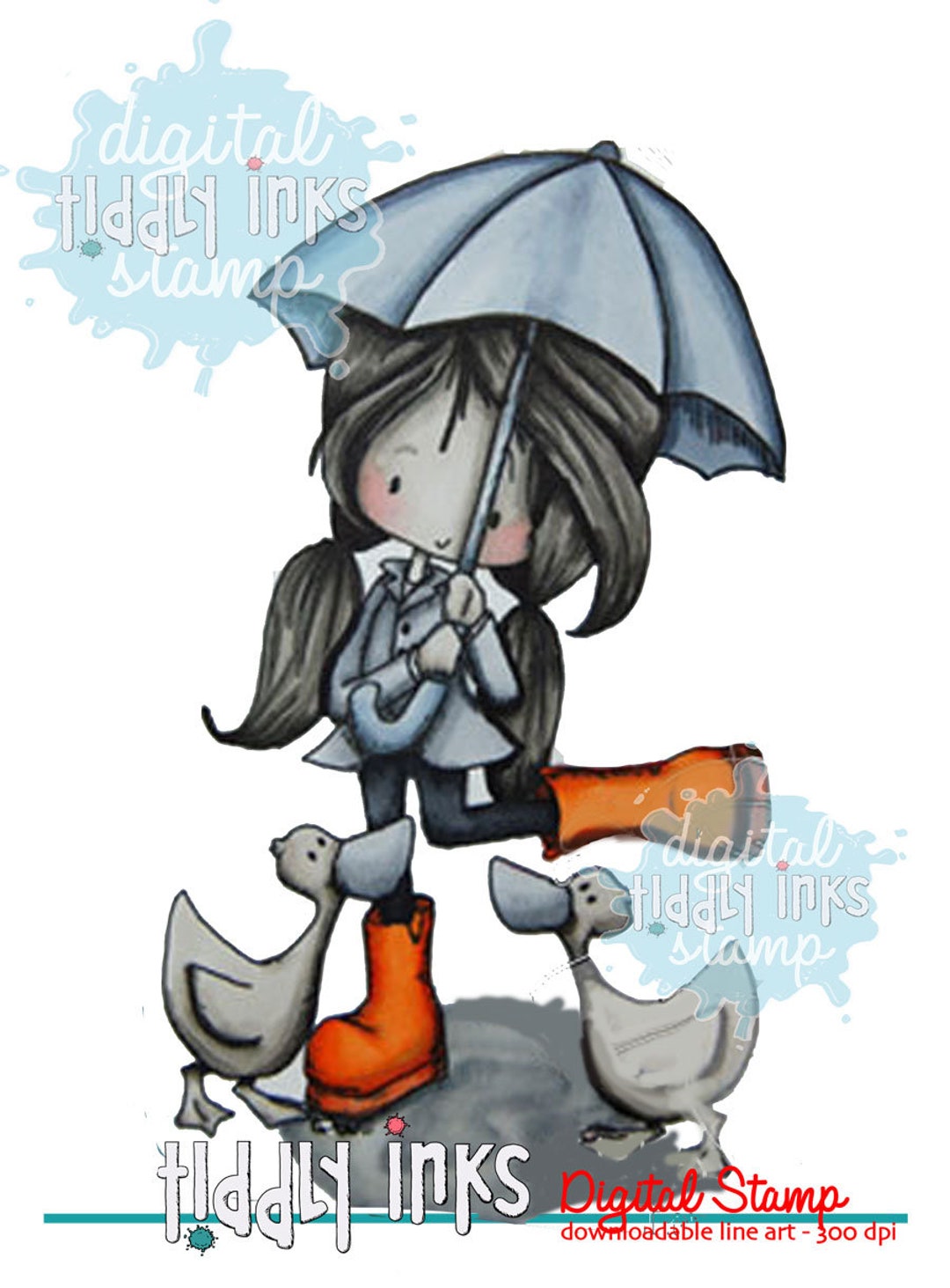 Wryn Ducky Dance Digital Stamp - Etsy