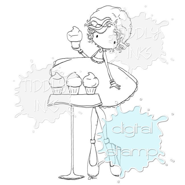 Cute as a Cupcake | Digital Stamp - Etsy