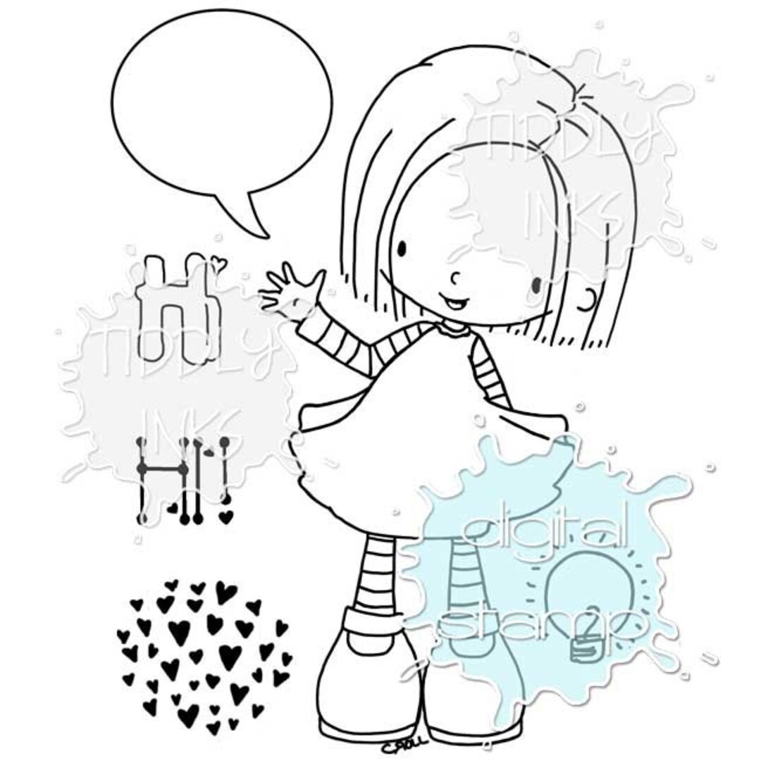 Ellie | 4 Digital Stamps - Etsy