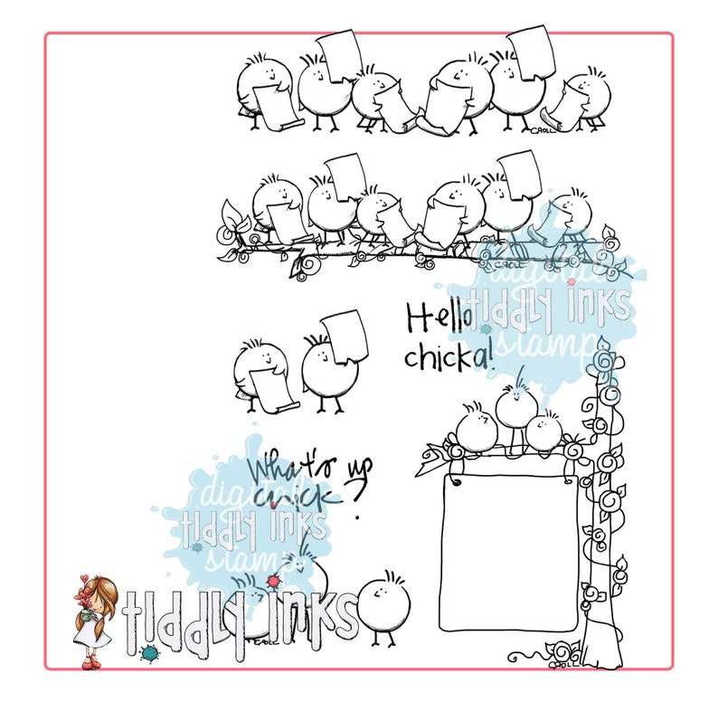 For the Birds | Digital Stamps - Etsy