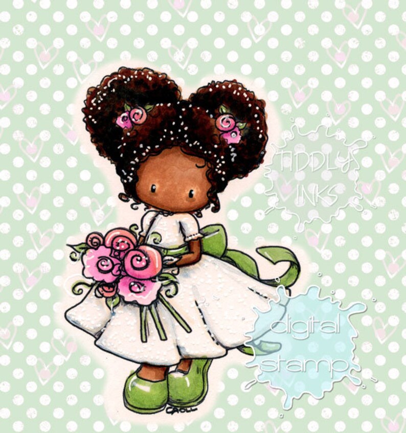 Faythe Flower Girl Digital Stamp - Etsy