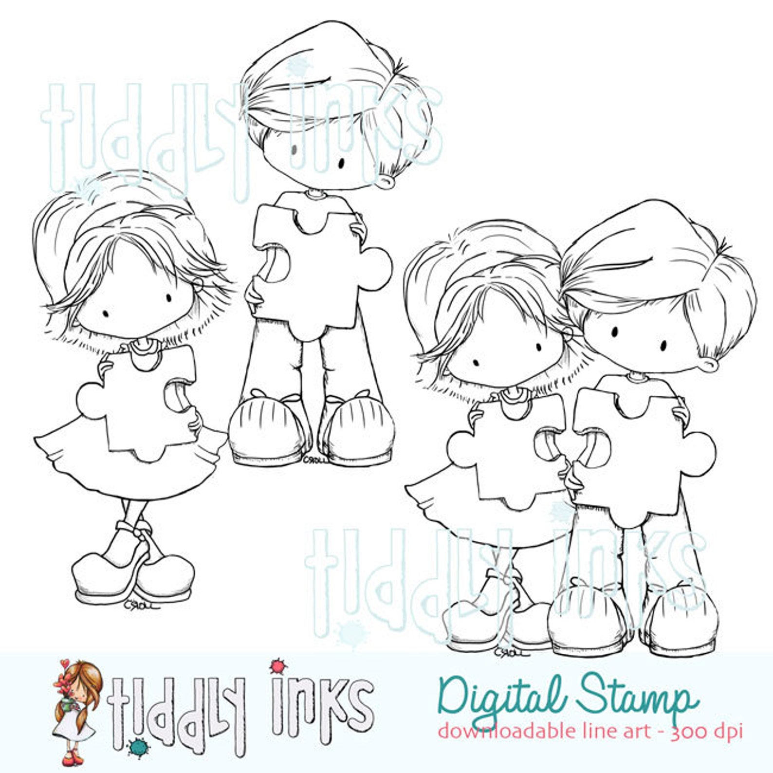 Autism Awareness Digital Stamp | Etsy