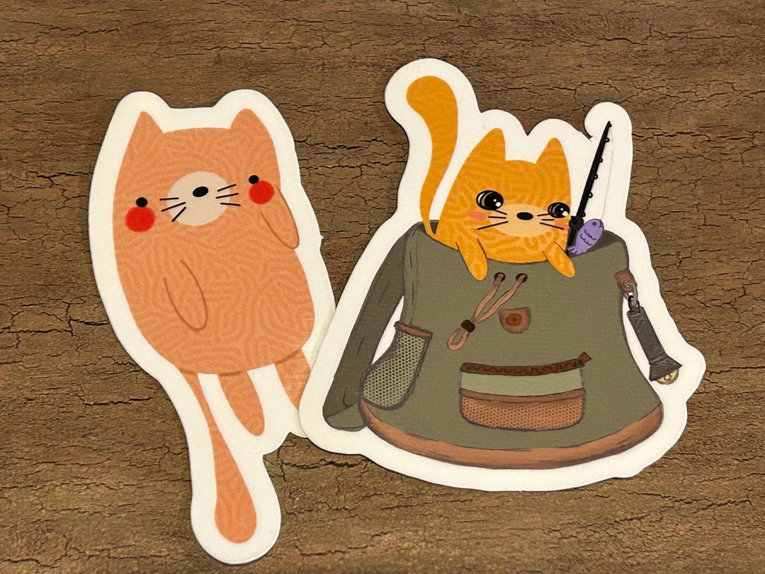 Stiches the Cat, Cute Cat Stickers, Vinyl, Waterproof, Rogues Alley, - Etsy