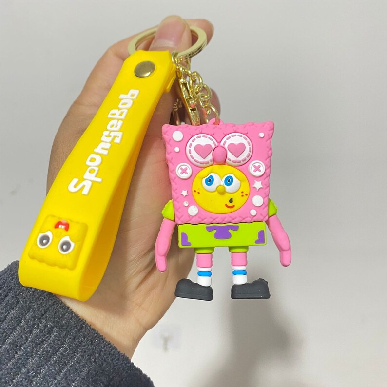 Cartoon Spongebob Squarepants Patrick Star Keychain Pendant Car Bag ...