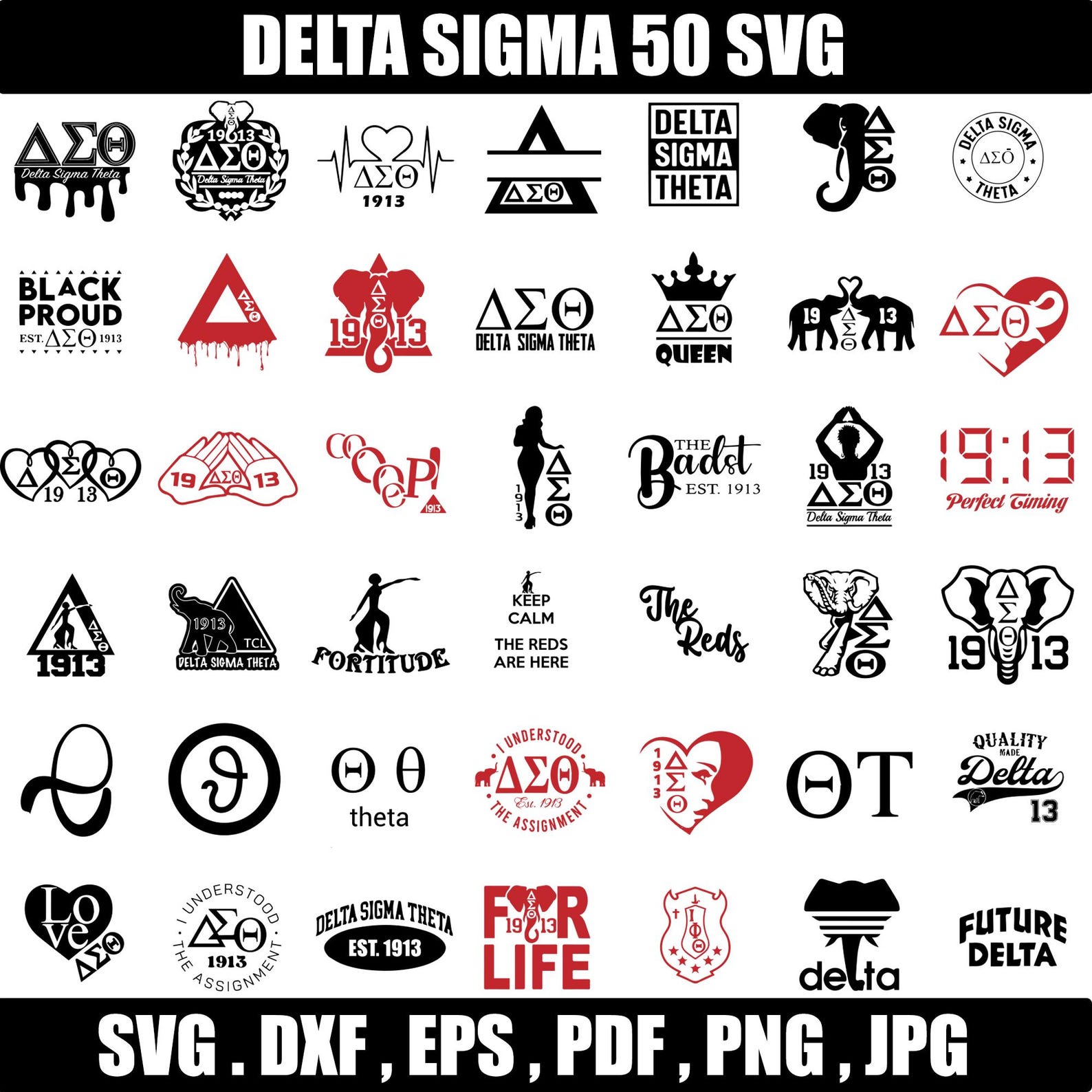 Delta Sigma Theta Svg Bundle 1913 Aeo Clipart Delta Hand Sign Svg Delta ...