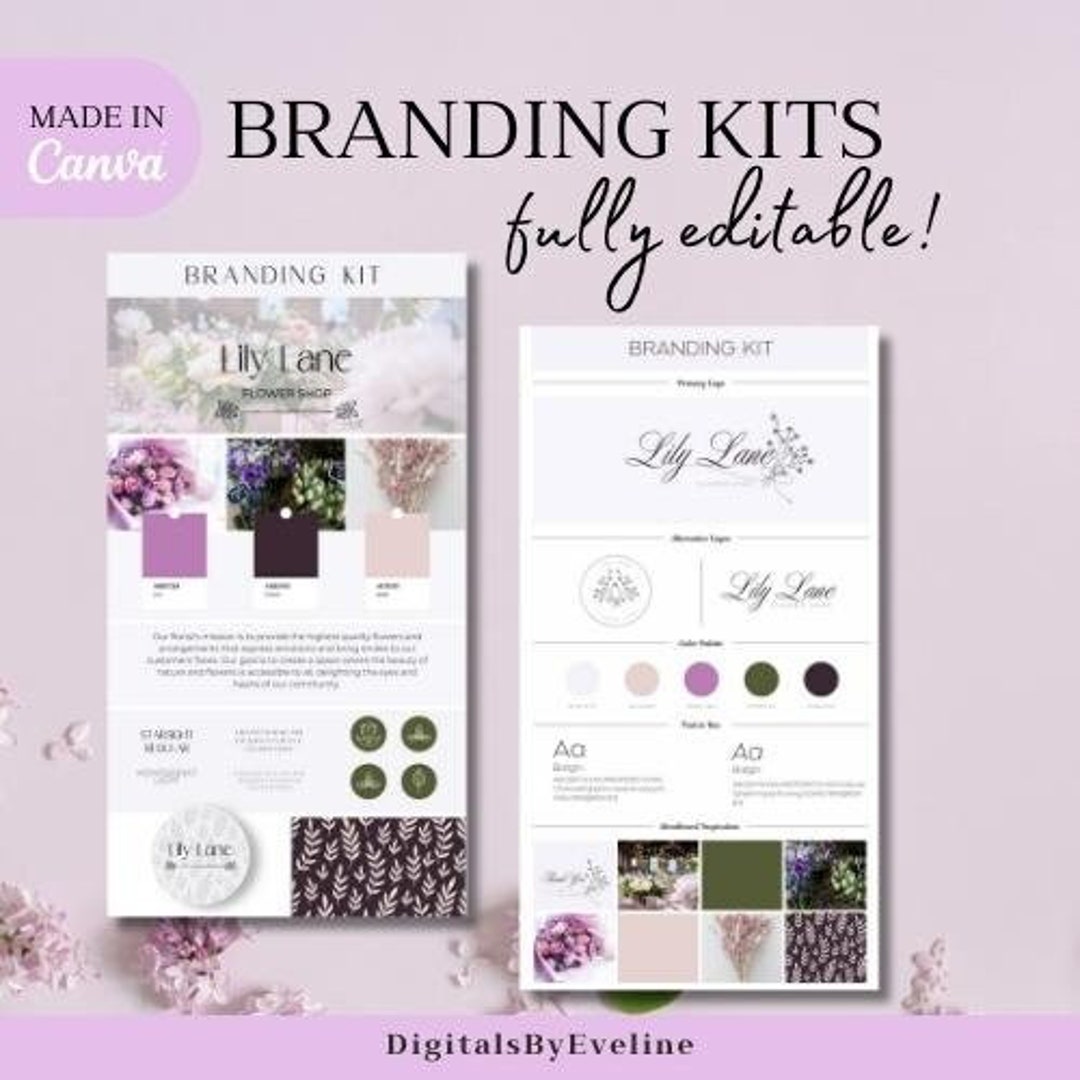 Brand Kit Template, Mini Brand Board Template, Premade Branding Kit ...