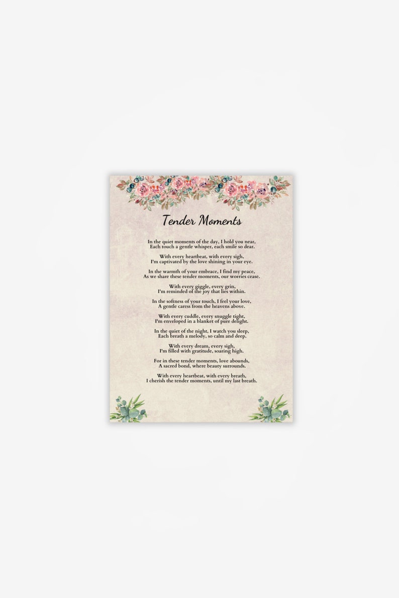 Mother Poem, Mothers Day Gift, Mom Poem, Mom Gift, Digital Print ...