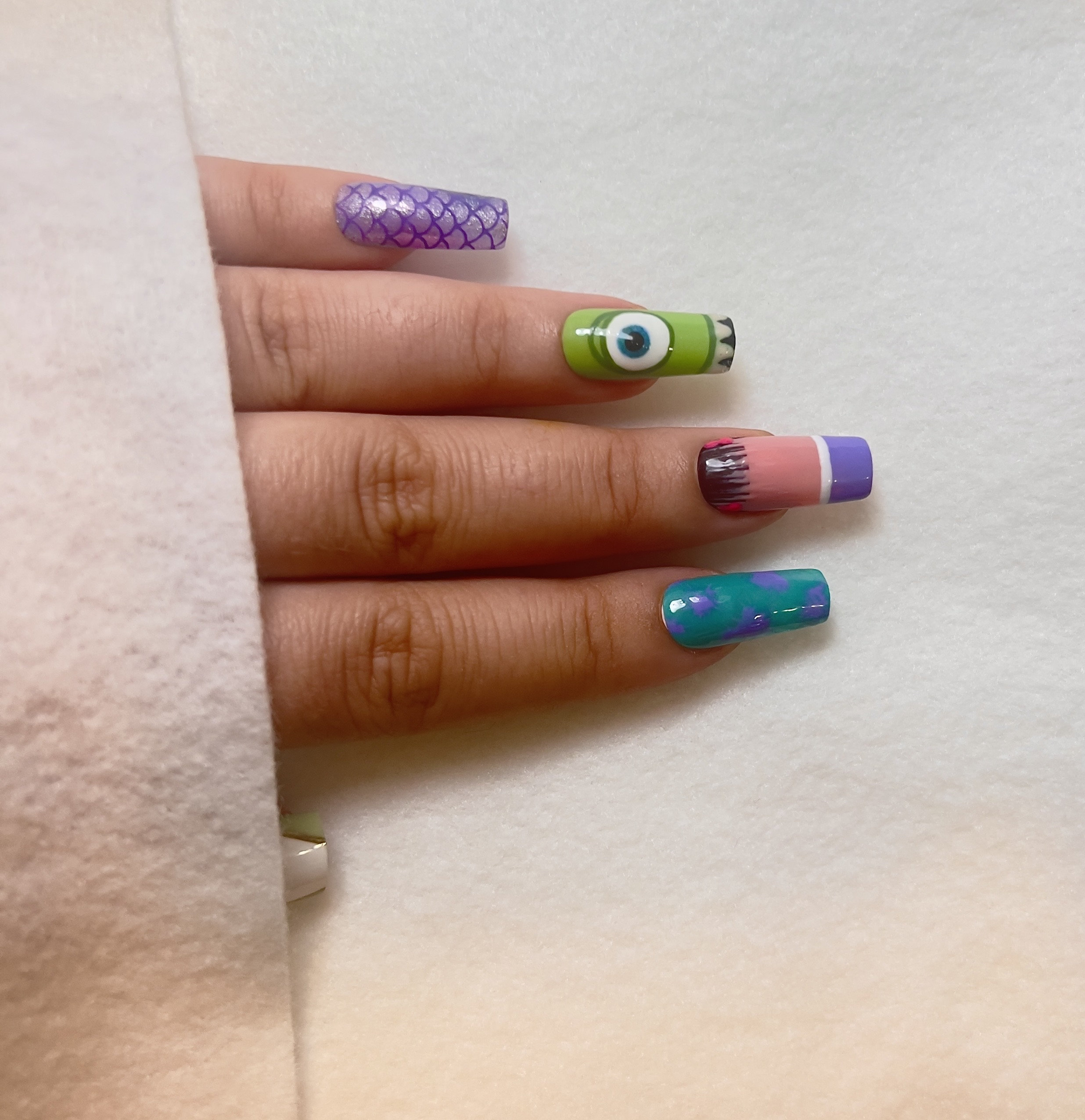 Monsters Inc Custom Press on Nails - Etsy