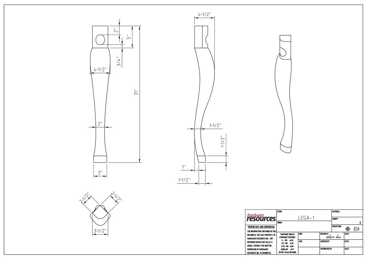 Solid Wood Queen Anne Leg, for Tables, Kitchen Island and More ...