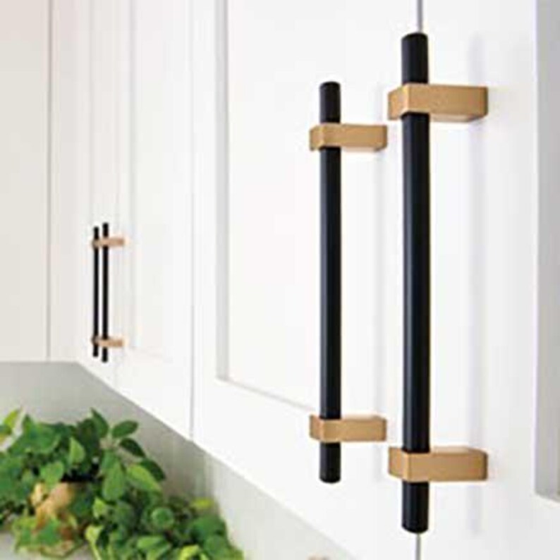 Larkin Collection Round Solid Cabinet Handle, Two Tone Drawer Knob and ...