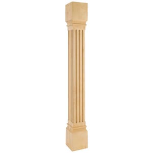 Solid Wood Square Fluted Post 42" Height. Kitchen Island Legs, Dinner ...