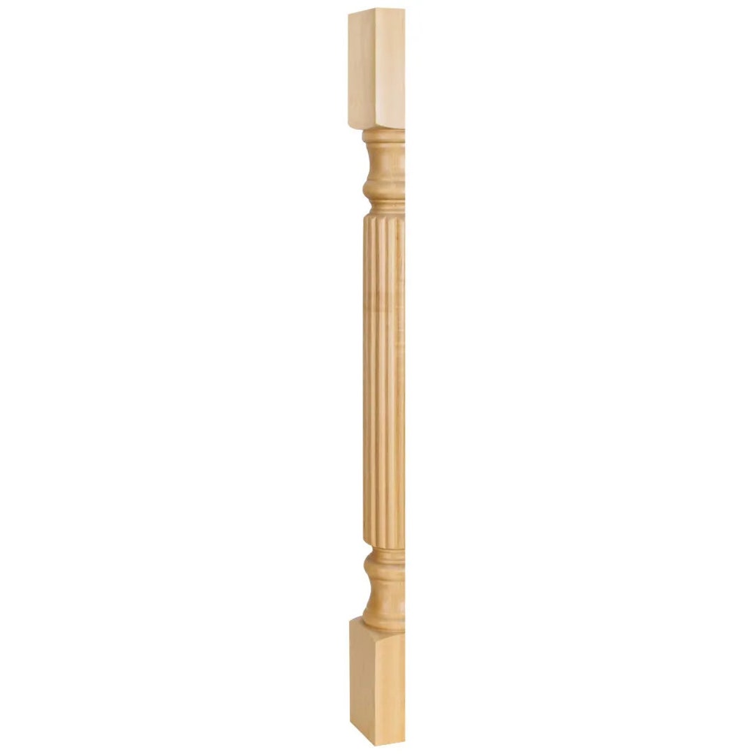 Split Wood Fluted Reed Post 3-1/2" Width X 1-3/4" Deep X 35-1/2" Height ...