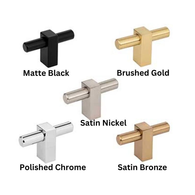 Larkin Collection Round Solid Cabinet Handle, Two Tone Drawer Knob and Pulls, Dresser Wardrobe ...