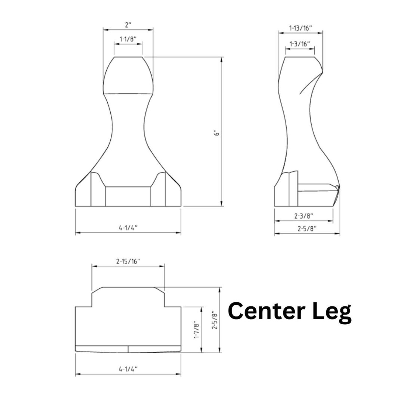 6" Height Traditional Queen Anne Leg. for Sofa, Armchair, Ottoman ...