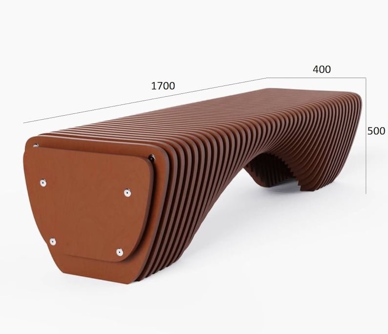 Parametric Plywood Bench, Modern Lobby Decor - Etsy