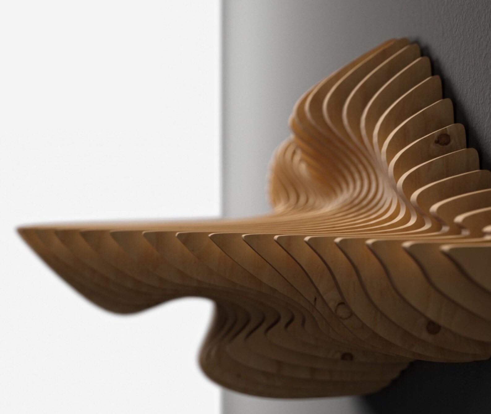 Parametric Wall Shelf, Parametric Wood Shelf,wood Wall Decor,wood Wall ...