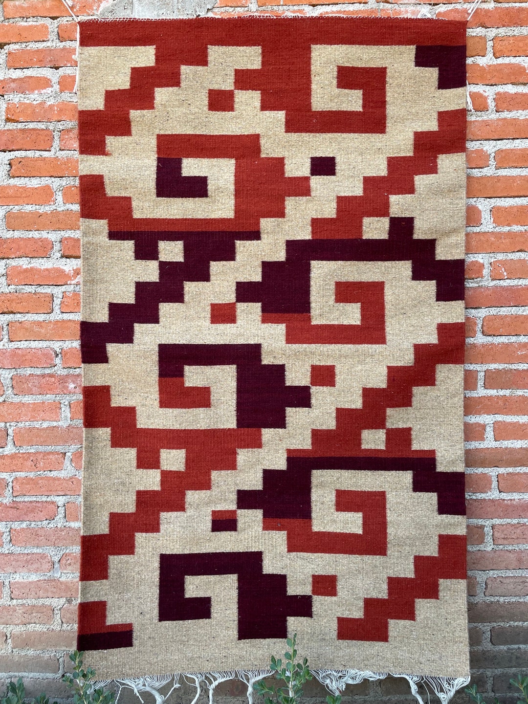 Authentic Zapotec Rug / Old Traditional Pattern zapotec Design 100% ...
