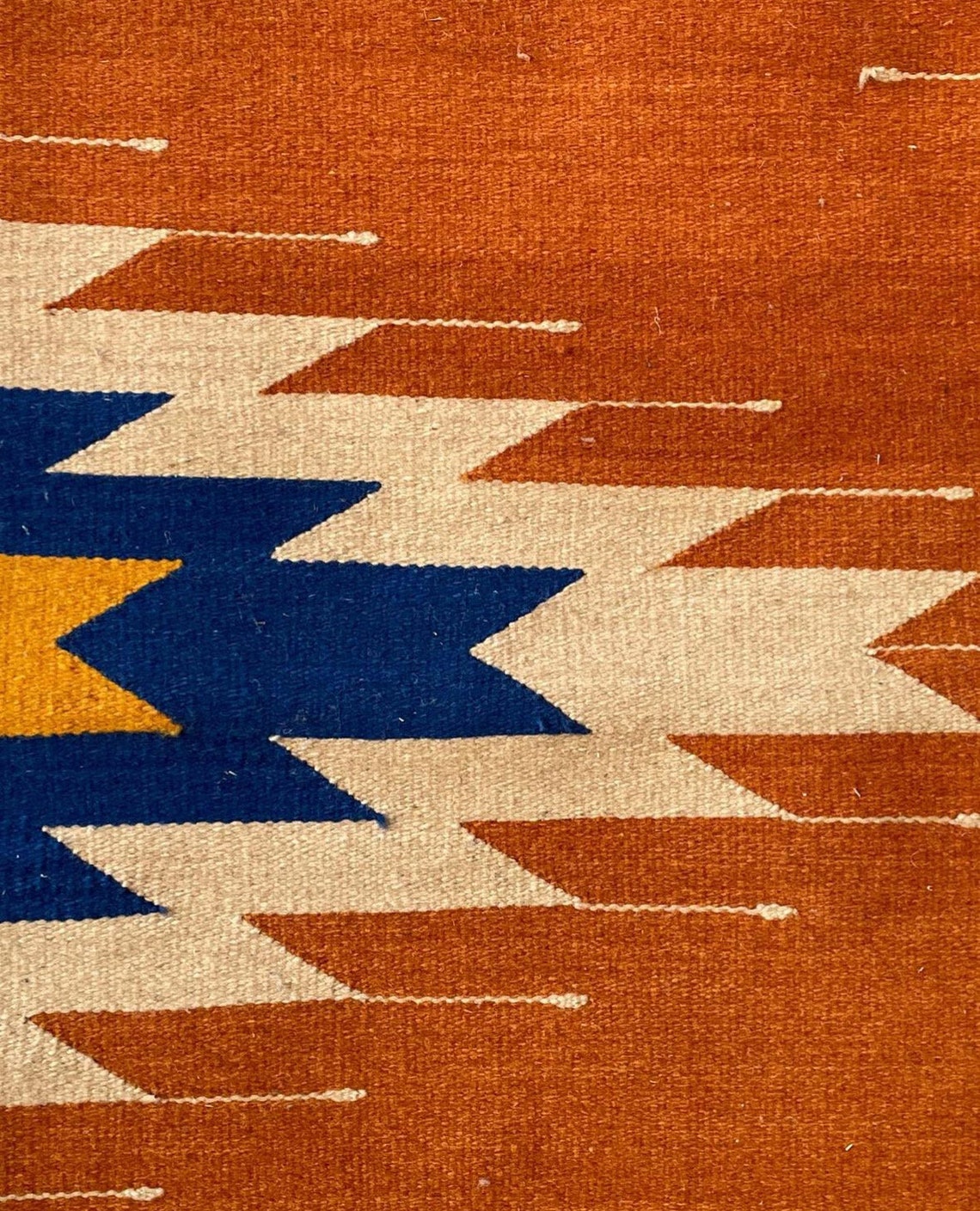 Authentic Zapotec Rug 2.6x5ft 100% Sheep Wool & Natural Dyes/ Hand Made ...