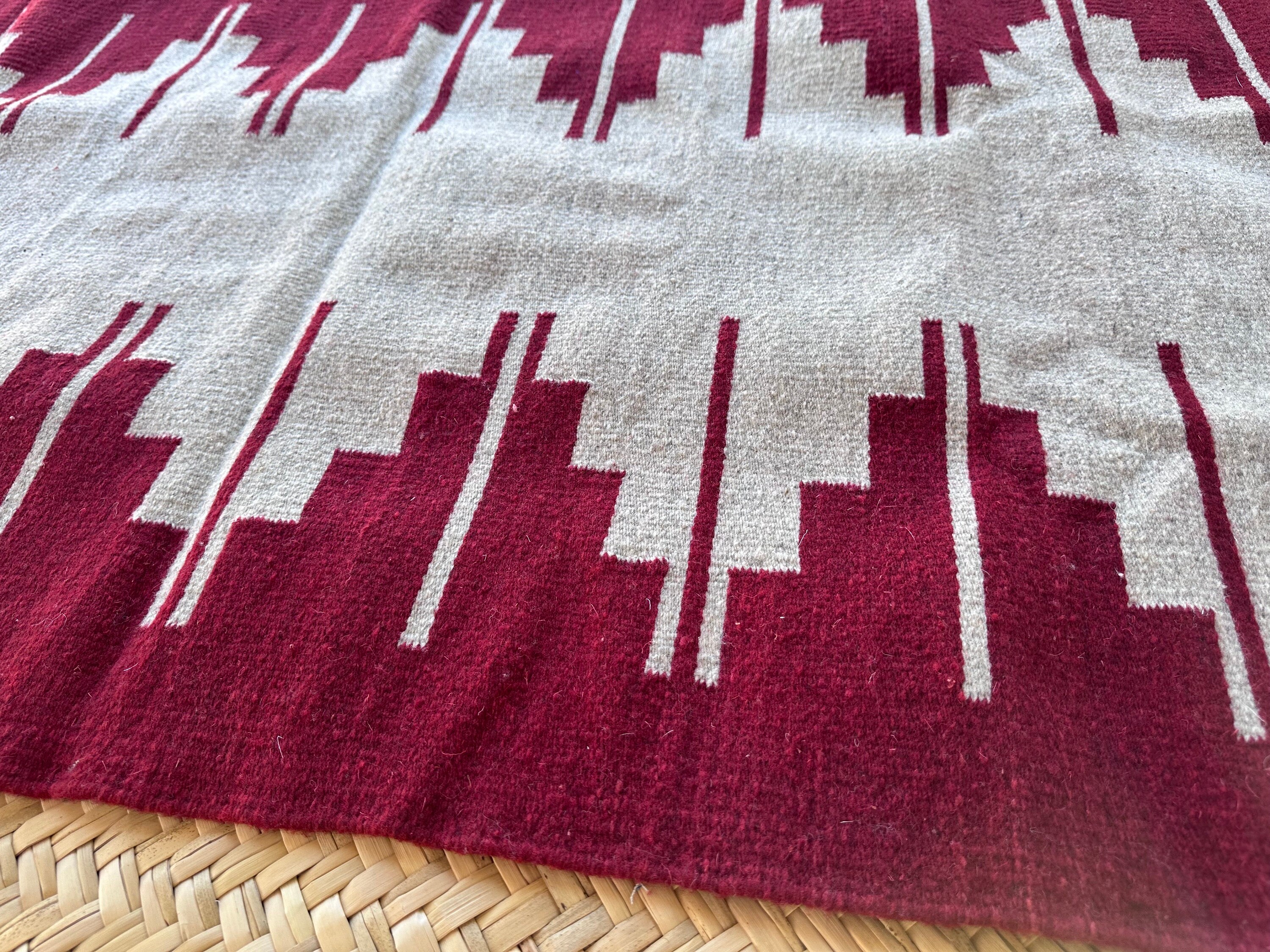 Wool Rugs, Handmade, Decoration, Natural Dye, Cochineal - Etsy