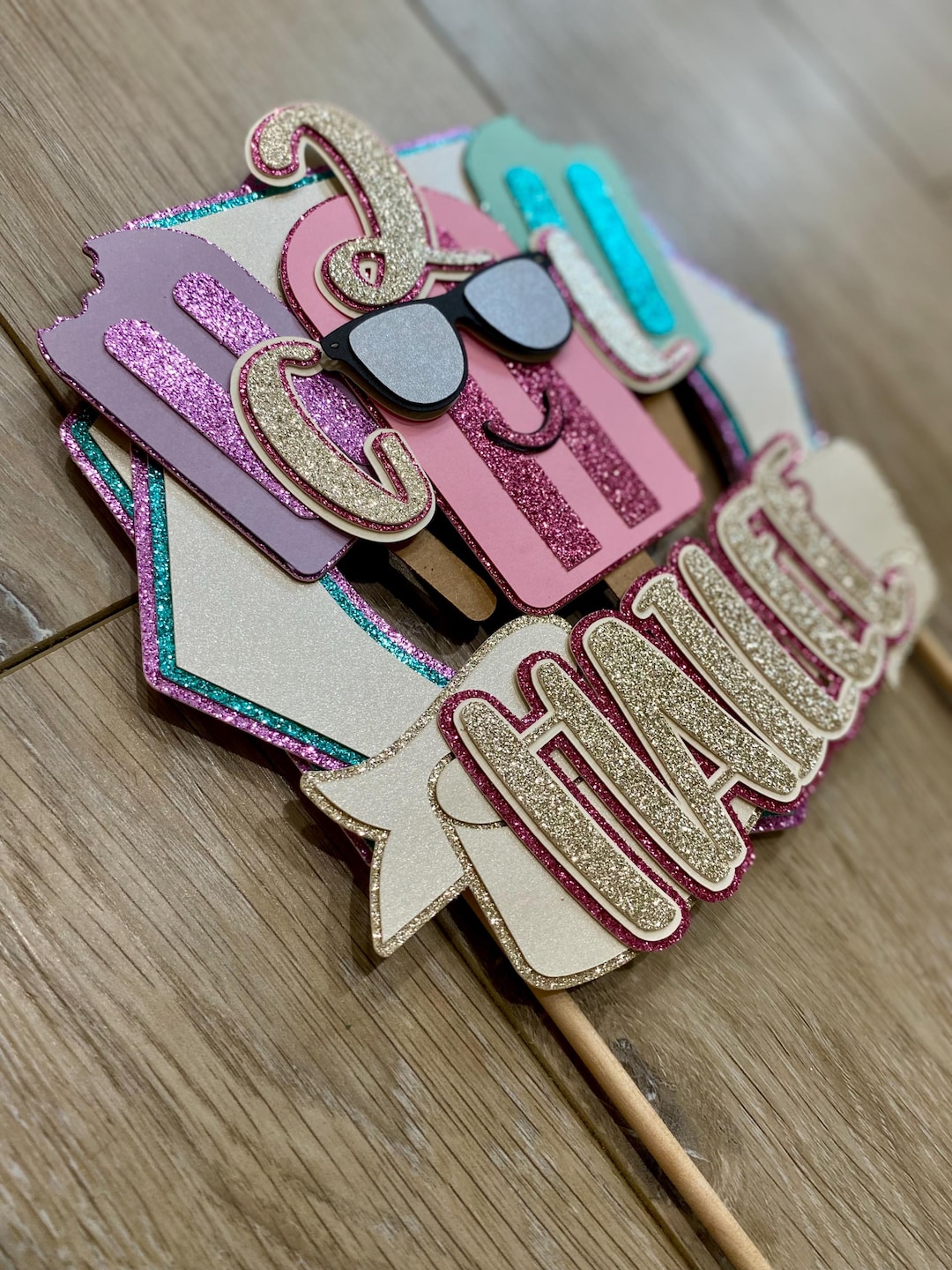 Ice Pop Birthday Cake Topper, Handmade Personalized Party Decor - Etsy
