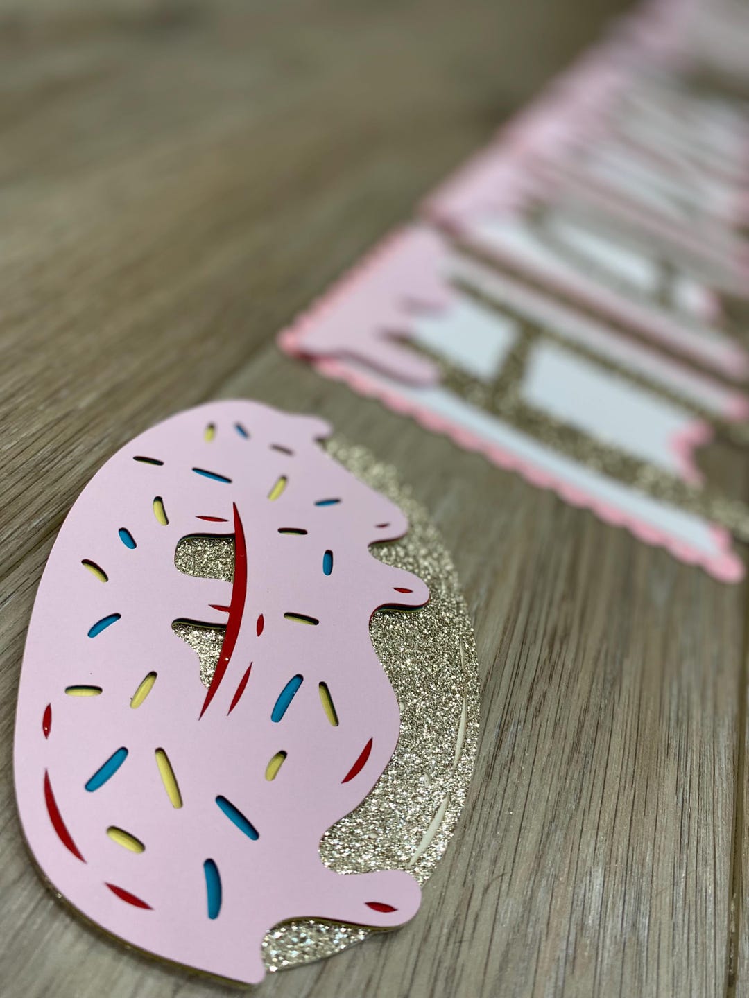 Donut Happy Birthday Banner: Sweet One Party Decor, Personalized - Etsy